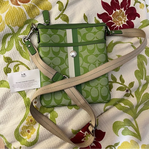 Coach | Bags | Coach Lime Green Crossbody Purse | Poshmark